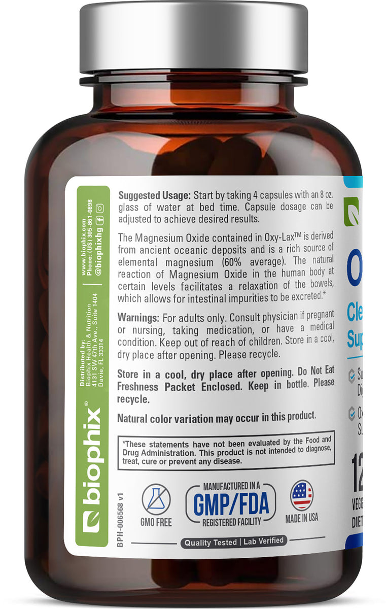 Oxy Lax 750 mg 120 | Vegetarian Capsules | TheCatalog